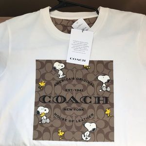 Coach | Tops | Coach X Peanuts Signature Snoopy T Shirt | Poshmark
